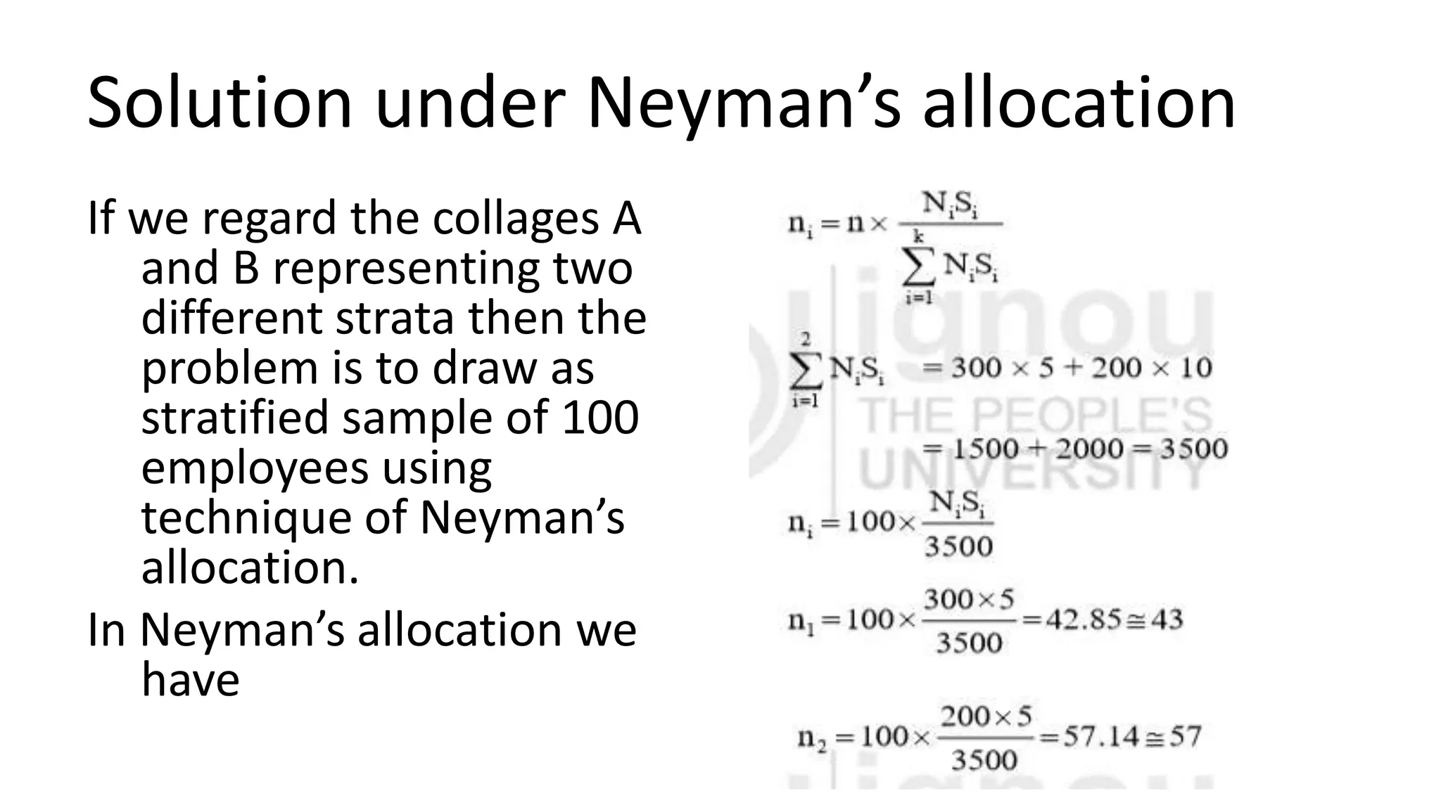 Stratified Random Sampling - Problems | PPTX