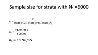 Stratified Random Sampling - Problems | PPTX