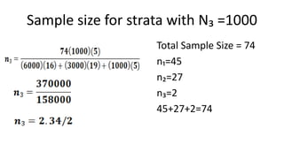 Stratified Random Sampling - Problems | PPTX