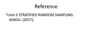 Stratified Random Sampling - Problems | PPTX