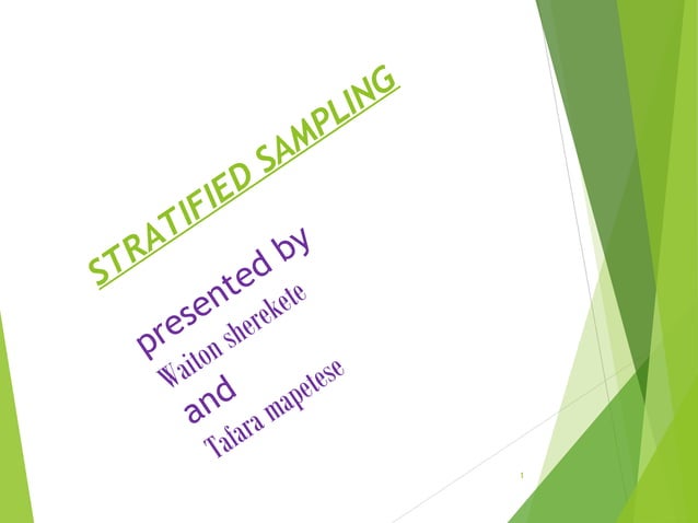 Stratified random sampling | PPT