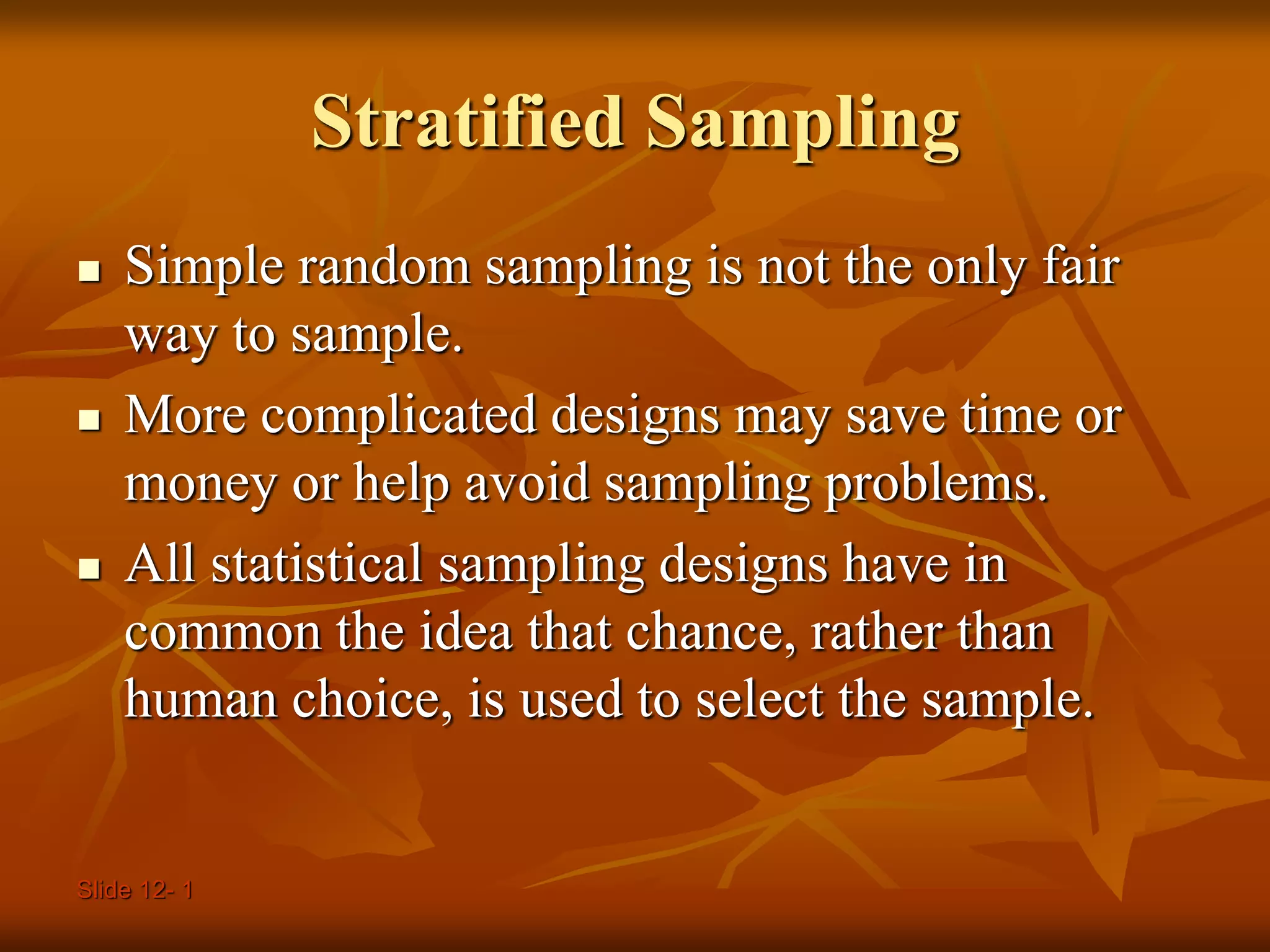Stratified sampling | PPTX