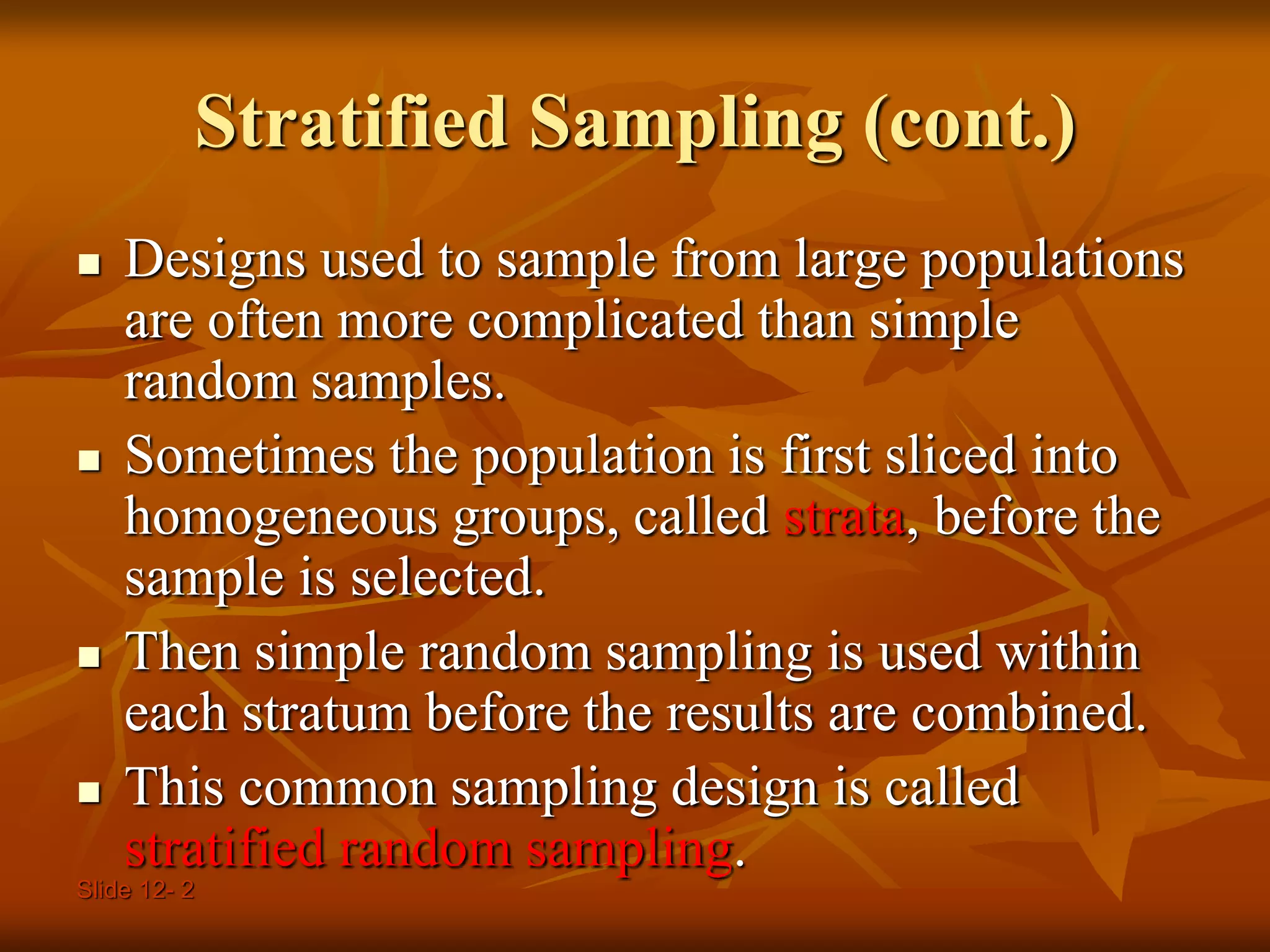 Stratified sampling | PPTX