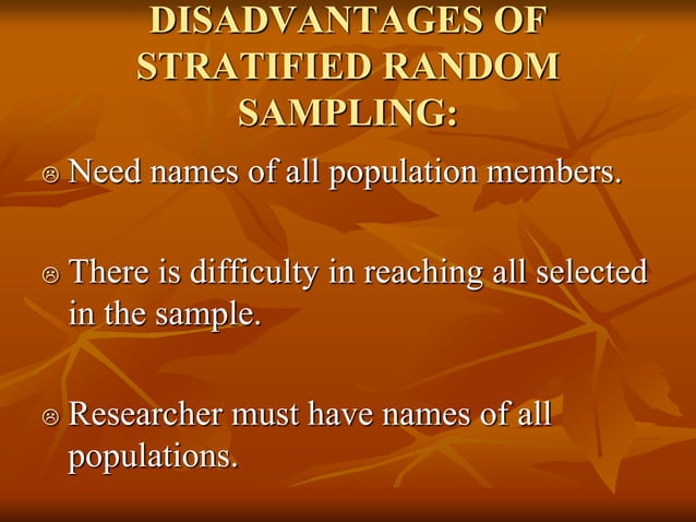Stratified sampling | PPTX | Science