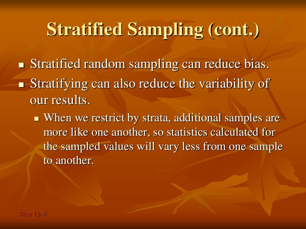 Stratified Sampling