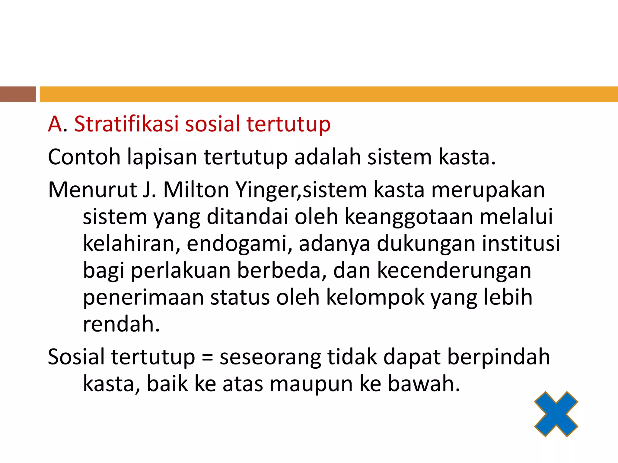 Stratifikasi Sosial | PPTX