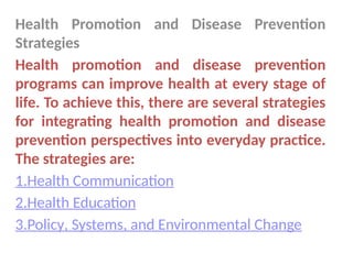 Stratigies - Health promotion and disease prevention.pptx