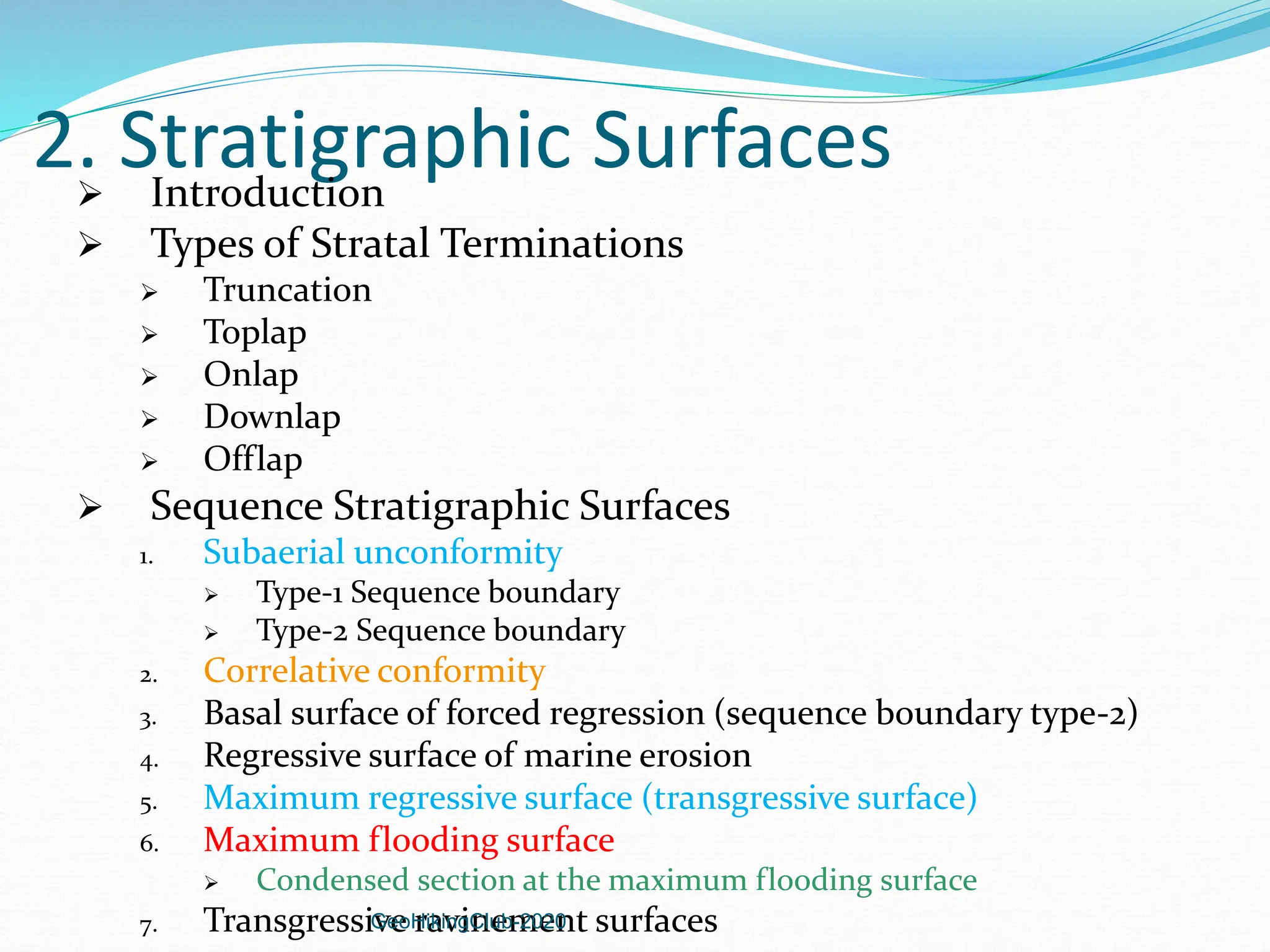 Stratigraphic Surfaces of sequence stratigraphy | PDF