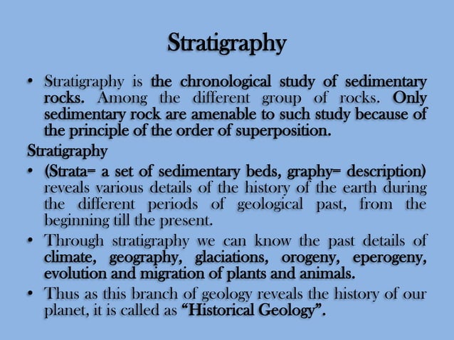 Stratigraphy | PPTX