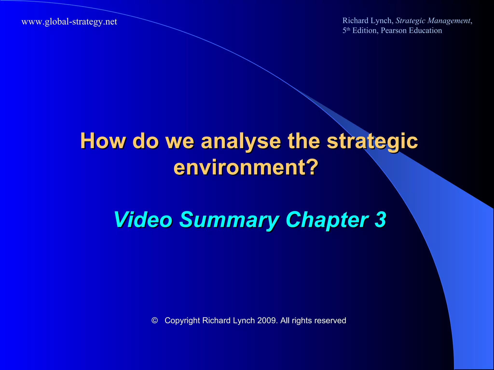Strat Man 5th Ed Ch3 Slctd Slides | PPT