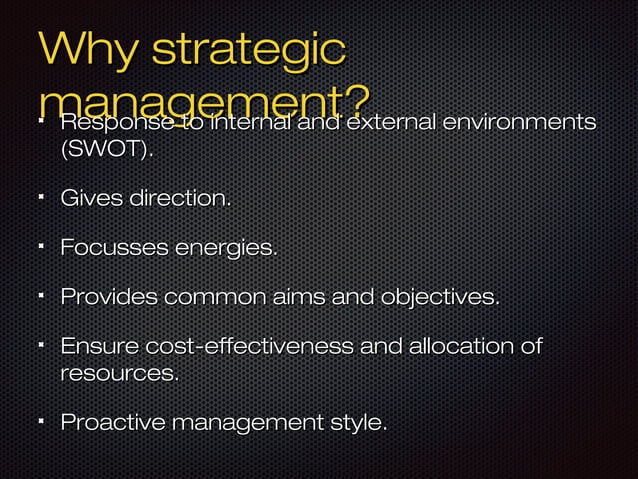 Unit1: Strategic Management and Planning | PPT
