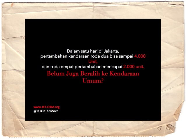 JAKARTA ON THE MOVE | PPT
