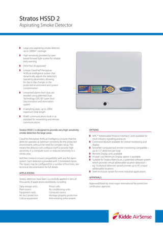 Stratos HSSD-2 SenseTek aspiratiesysteem | PDF