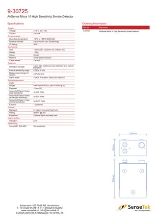 Stratos Micra 10 A30725 SenseTek.nl Distributeur Airsense Stratos | PDF