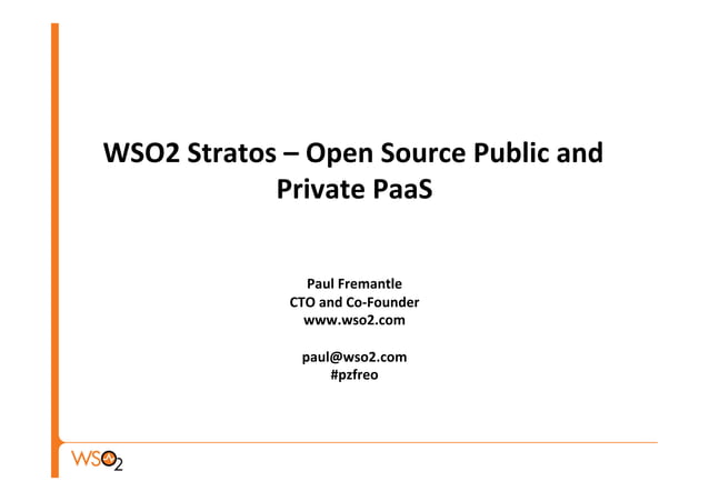 Stratos Open PaaS OSCON 2011 | PPT