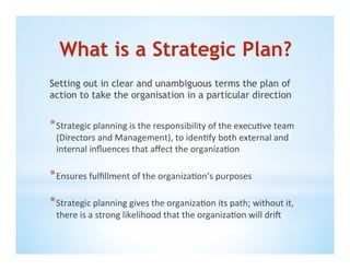 Strategic Planning for Board Directors and Staff | PDF