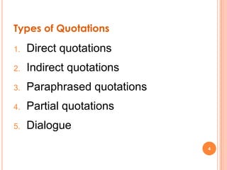 Quotations and attributions in journalism | PPT