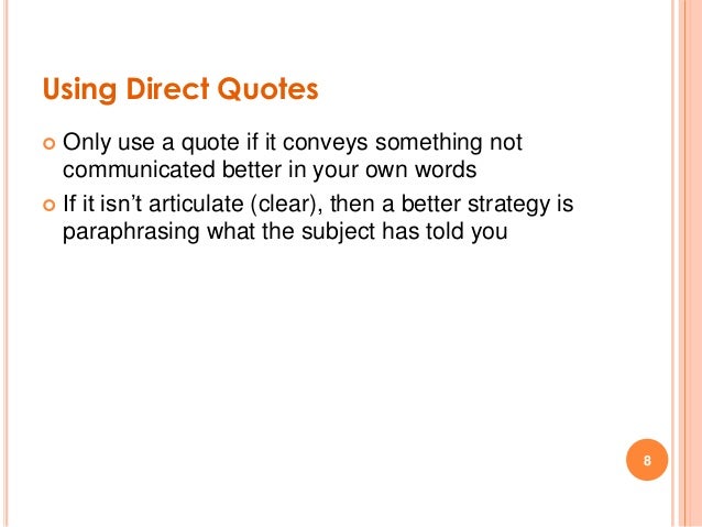 Quotations and attributions in journalism