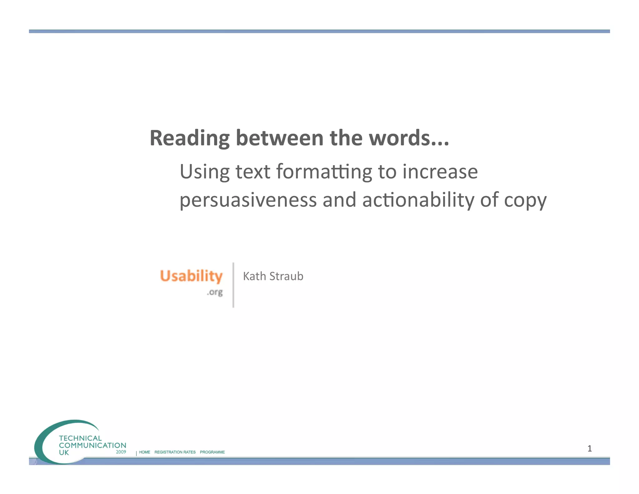 Reading Beyondthe Words Using text formatting to increase ...