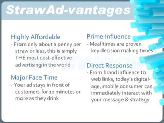 Straw Ads Presentation | PPT