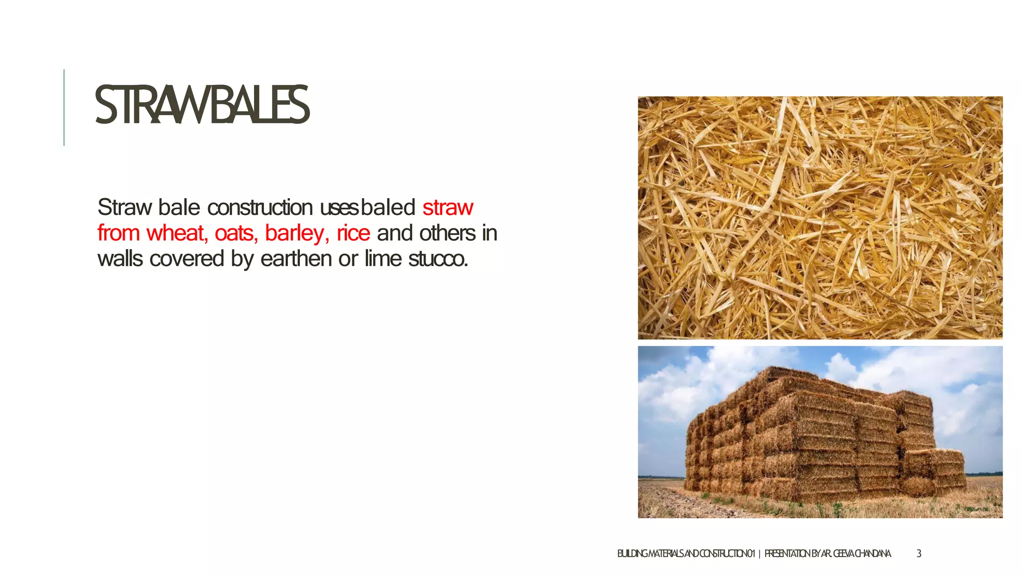 Strawbales - Building Materials and Construction | PDF