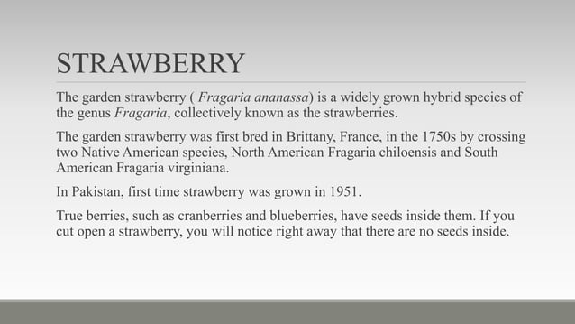 Strawberry Presentation.pptx | Gardening | Home & Garden