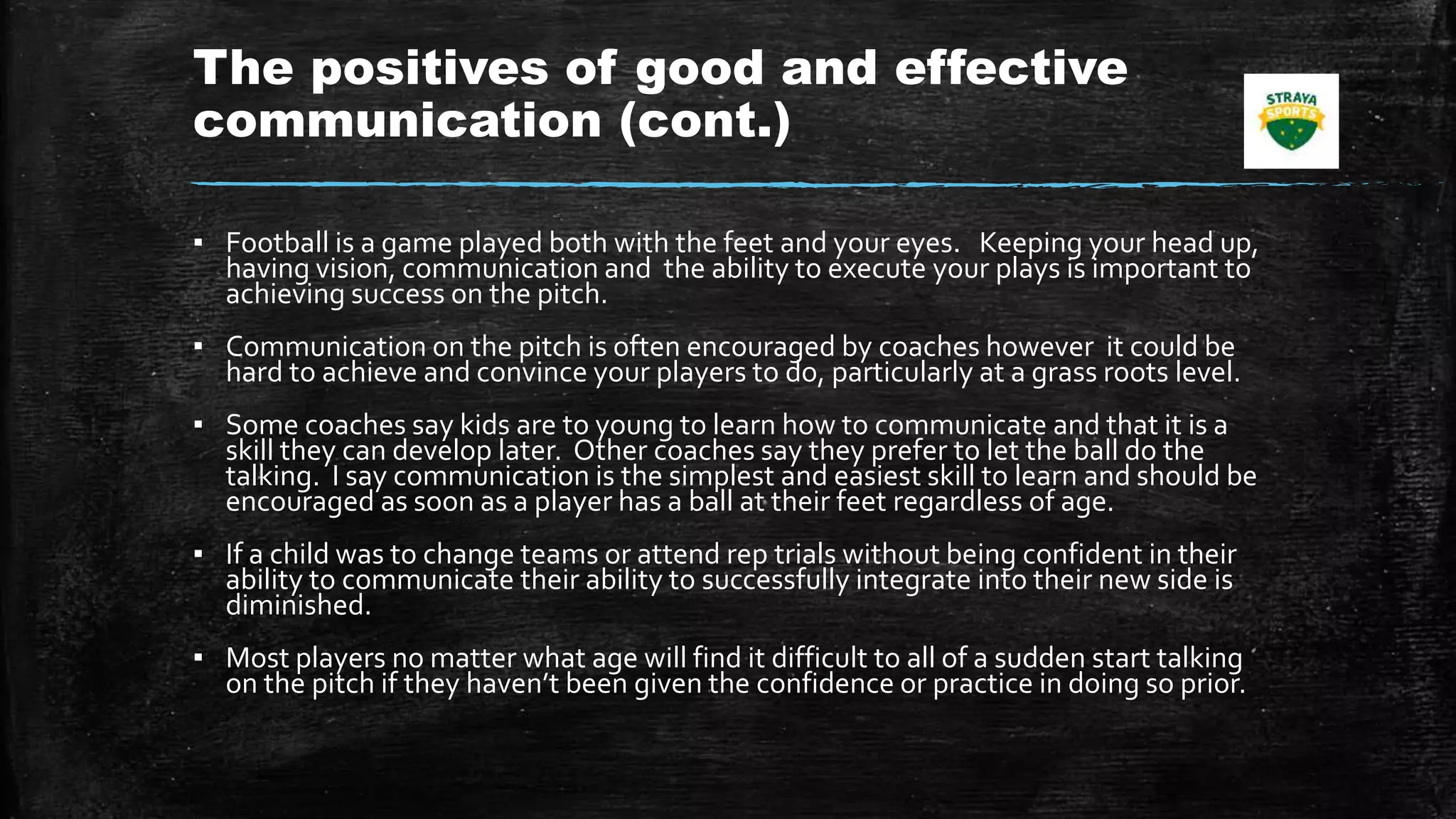 Football Talk - Communicate like the pro's | PPTX | Soccer | Sports