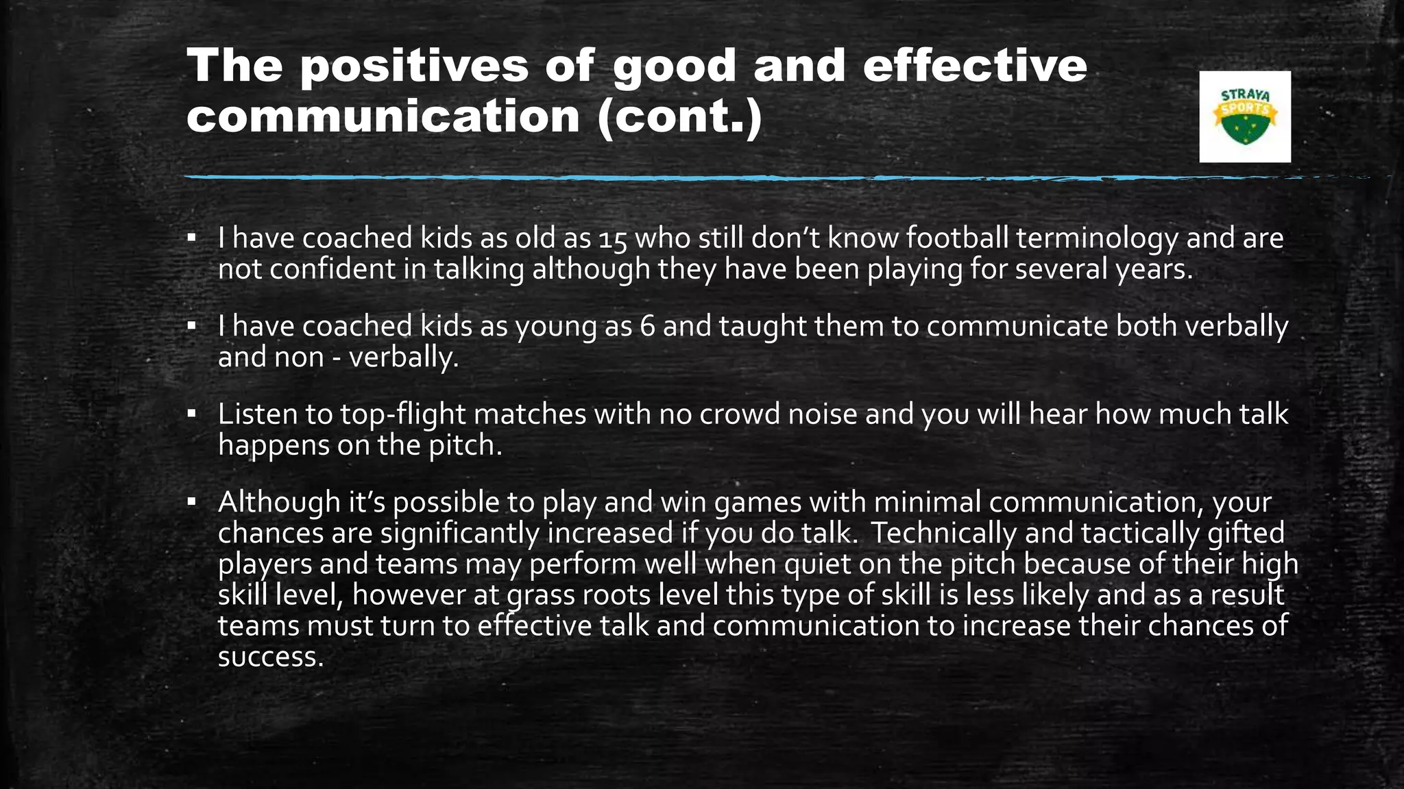 Football Talk - Communicate like the pro's | PPTX