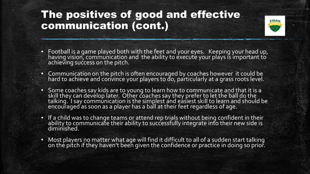 Football Talk - Communicate like the pro's | PPTX | Soccer | Sports