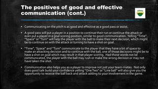 Football Talk - Communicate like the pro's | PPTX | Soccer | Sports