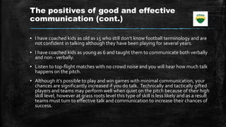 Football Talk - Communicate like the pro's | PPTX
