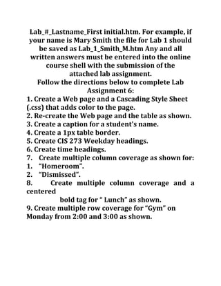 Strayer cis-273-week-6-lab-assignment-6-working-with-tables-new | PDF