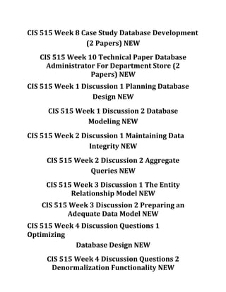 Strayer cis-515-entire-course-new | PDF