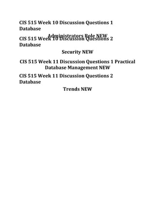 Strayer cis-515-entire-course-new | PPT