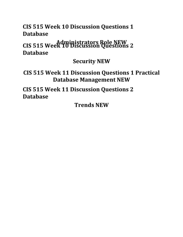 Strayer cis-515-entire-course-new | PDF