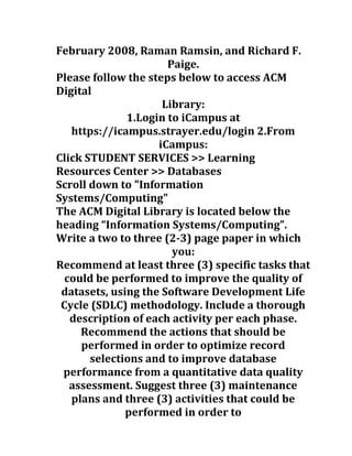 Strayer cis-515-week-8-case-study-database-development | PDF