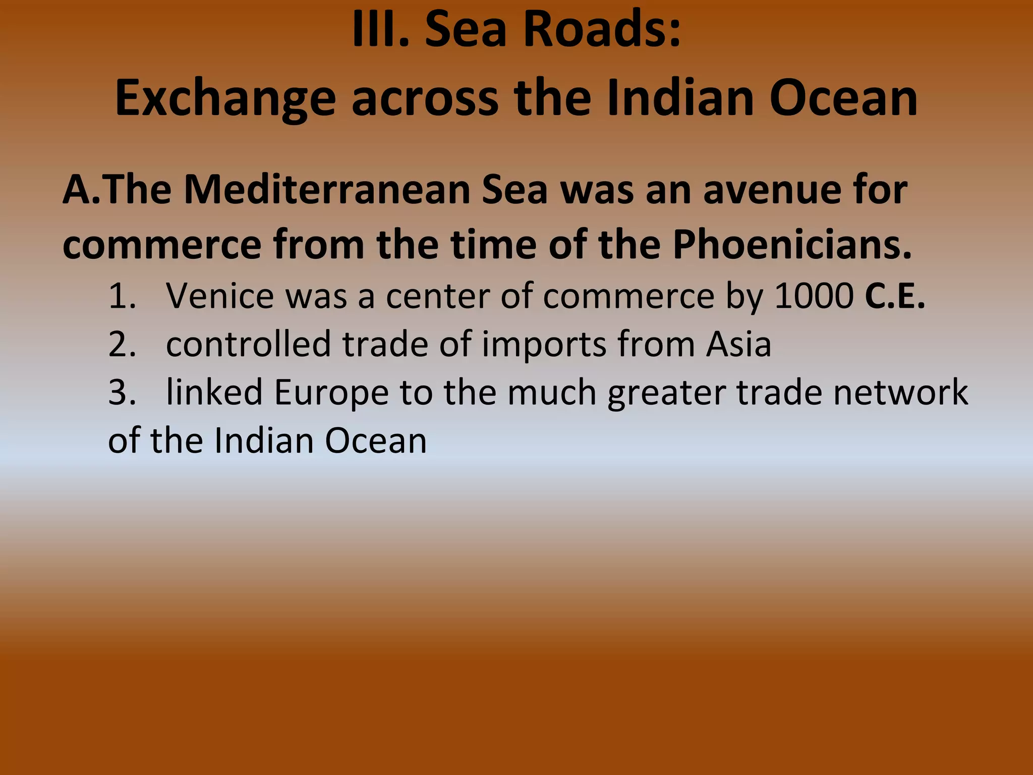 AP World History Strayer Ch. 7 - Commerce and Culture 500-1500 | PPTX