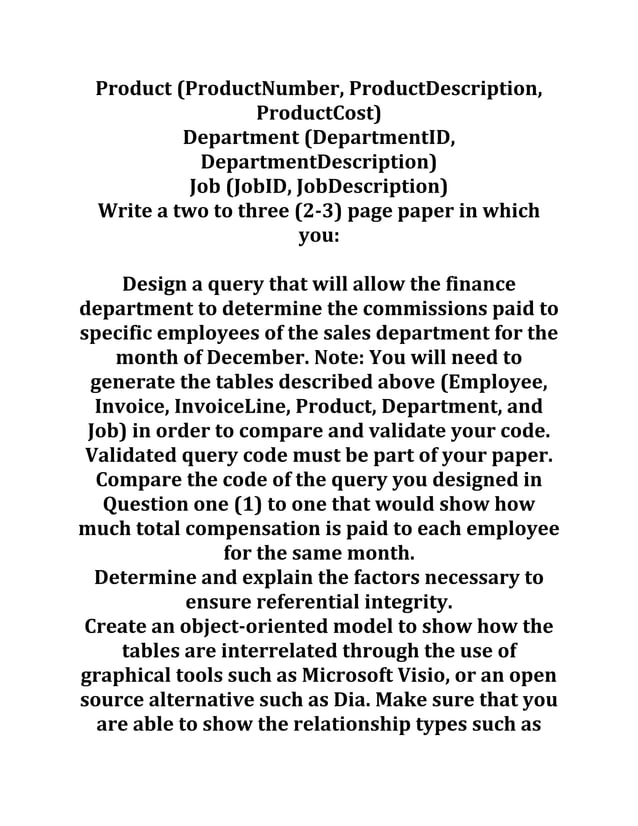 Strayer cis 515 week 2 assignment 2 database systems and database ... Strayer cis 515 week 2 assignment 2 database systems and database ...