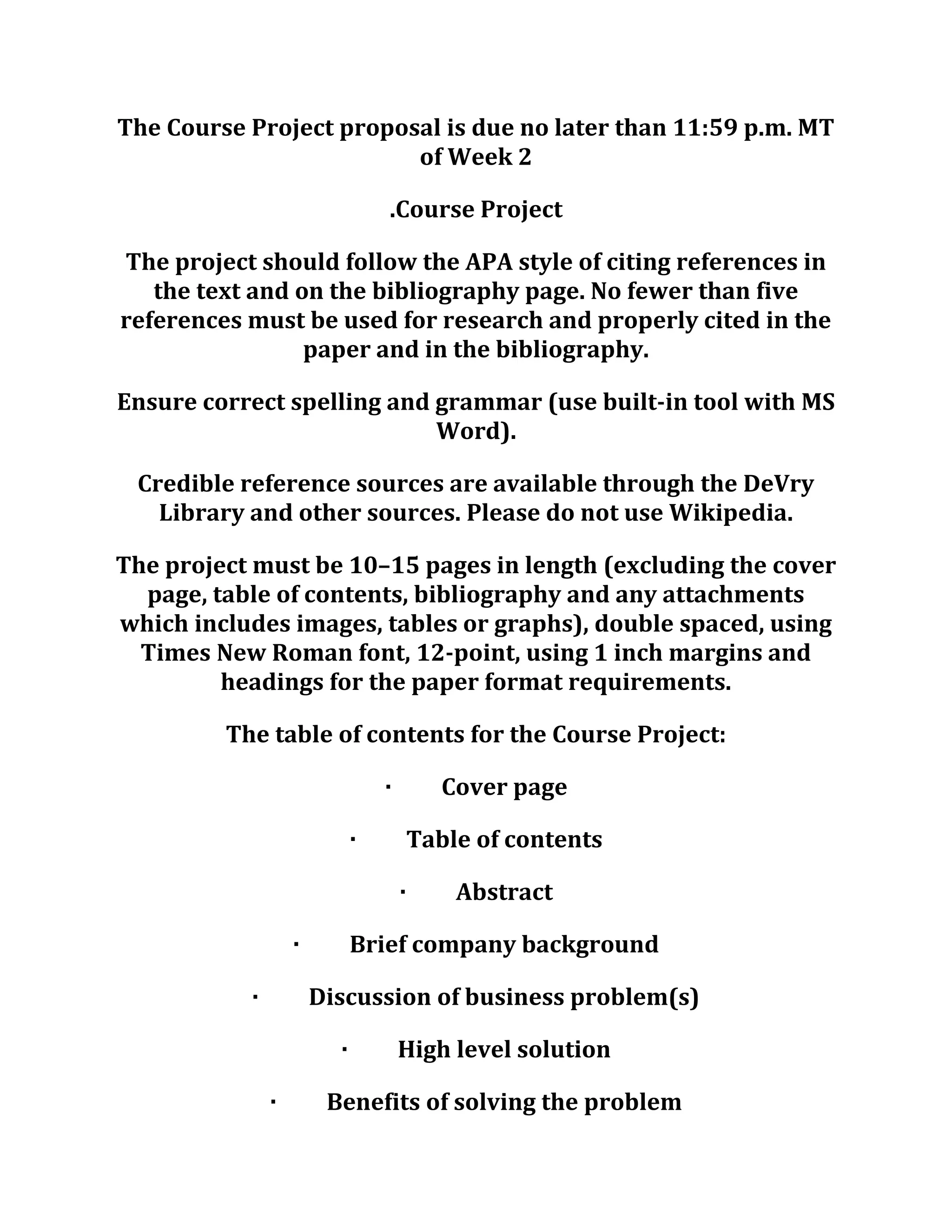 Strayer mis 535 week 6 course project proposal paper | PDF