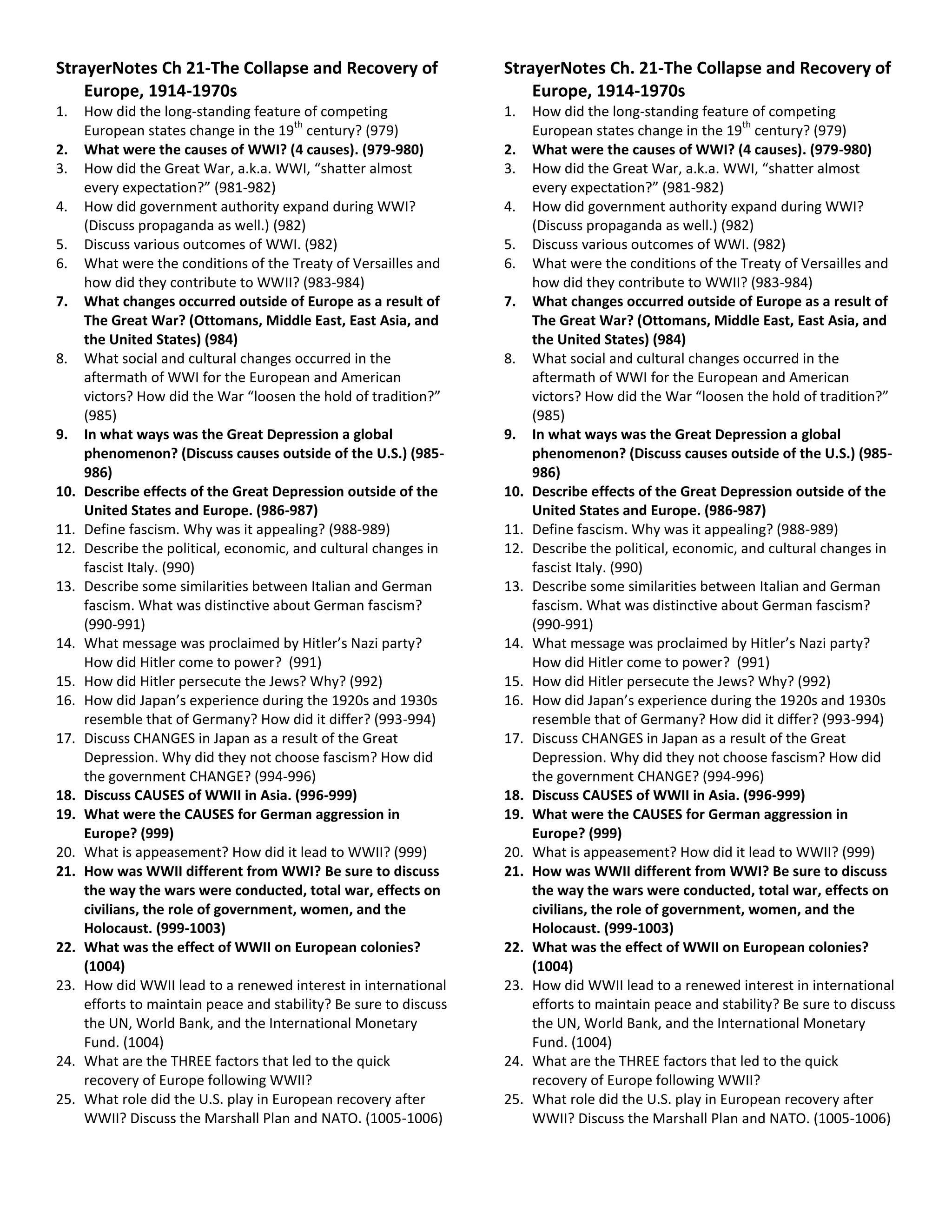 Strayer notes ch. 21 | DOCX