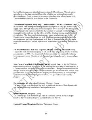 Stray Natural Gas Migration Associated with Oil and Gas Wells | DOC