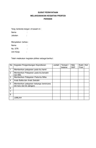 Str bidan lengkap | DOCX