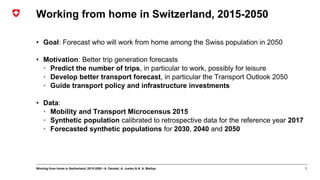 Working from home in Switzerland, 2015-2050 | PPT