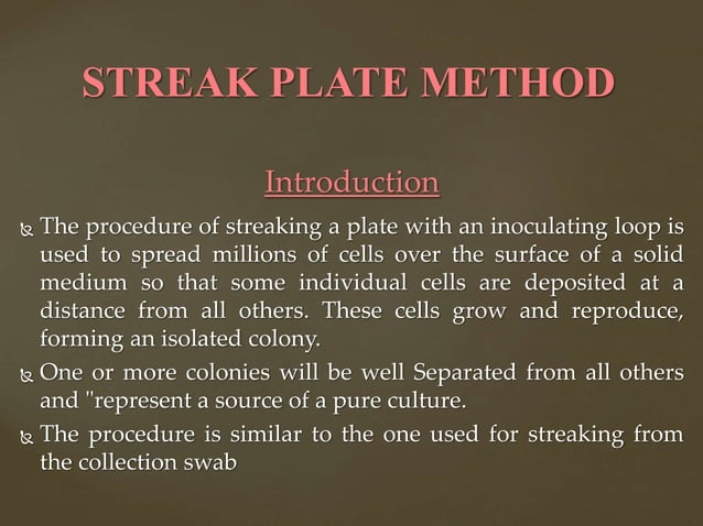 The Streak plate method, | PPTX | Biological Sciences | Science
