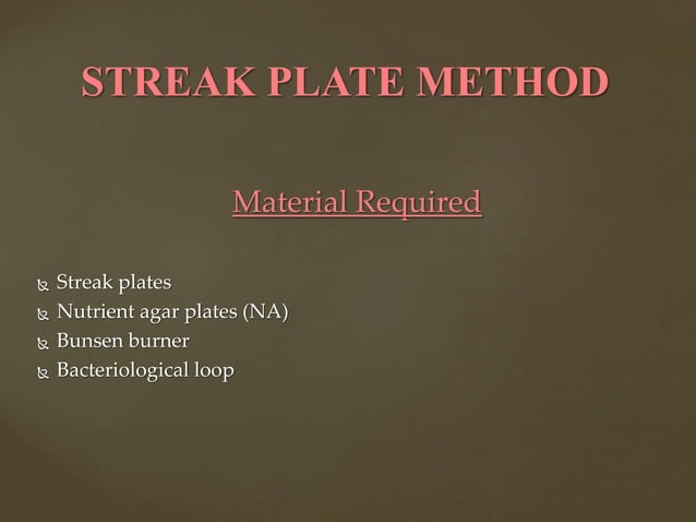 The Streak plate method, | PPTX | Biological Sciences | Science