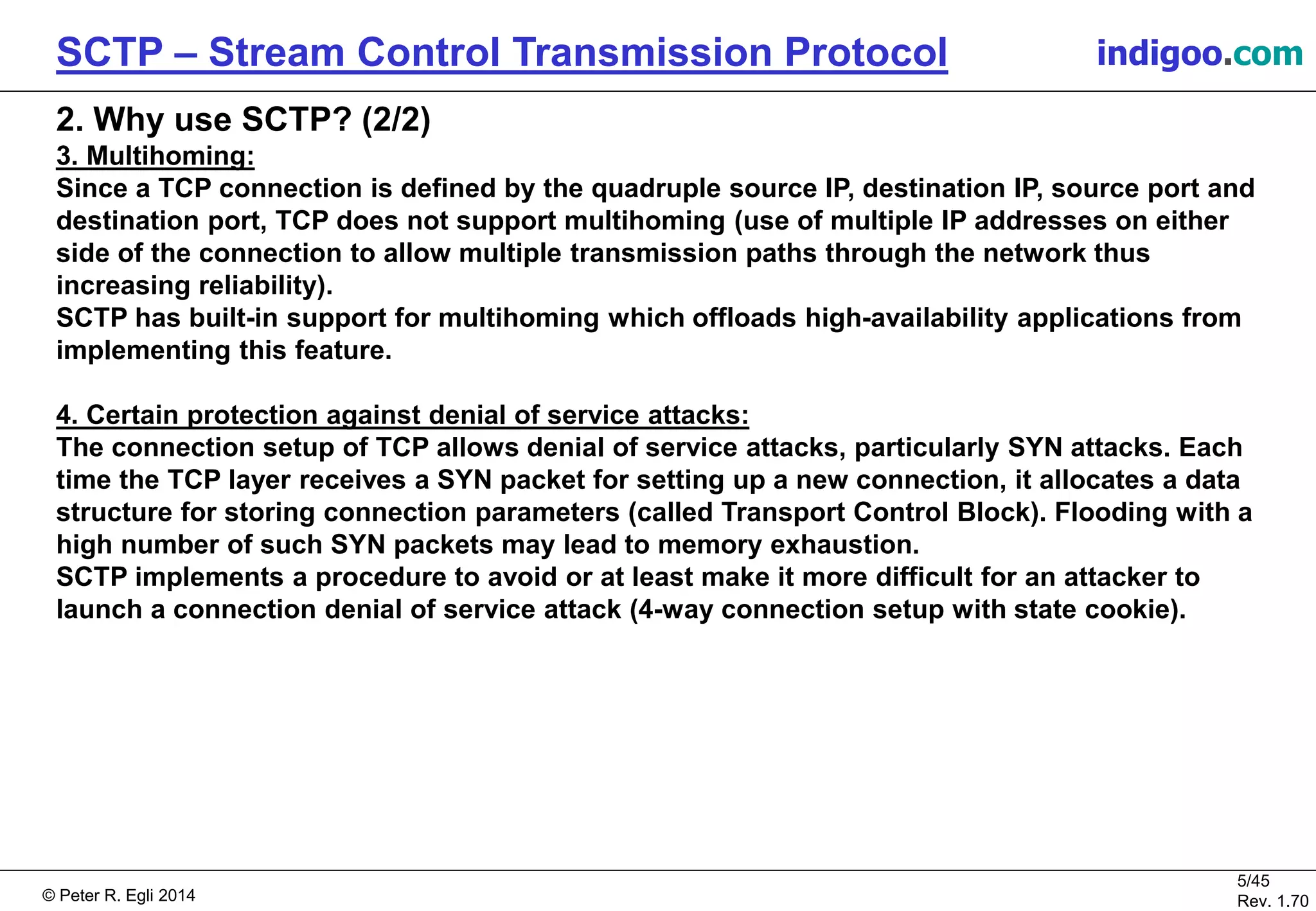 Overview of SCTP (Stream Control Transmission Protocol) | PDF