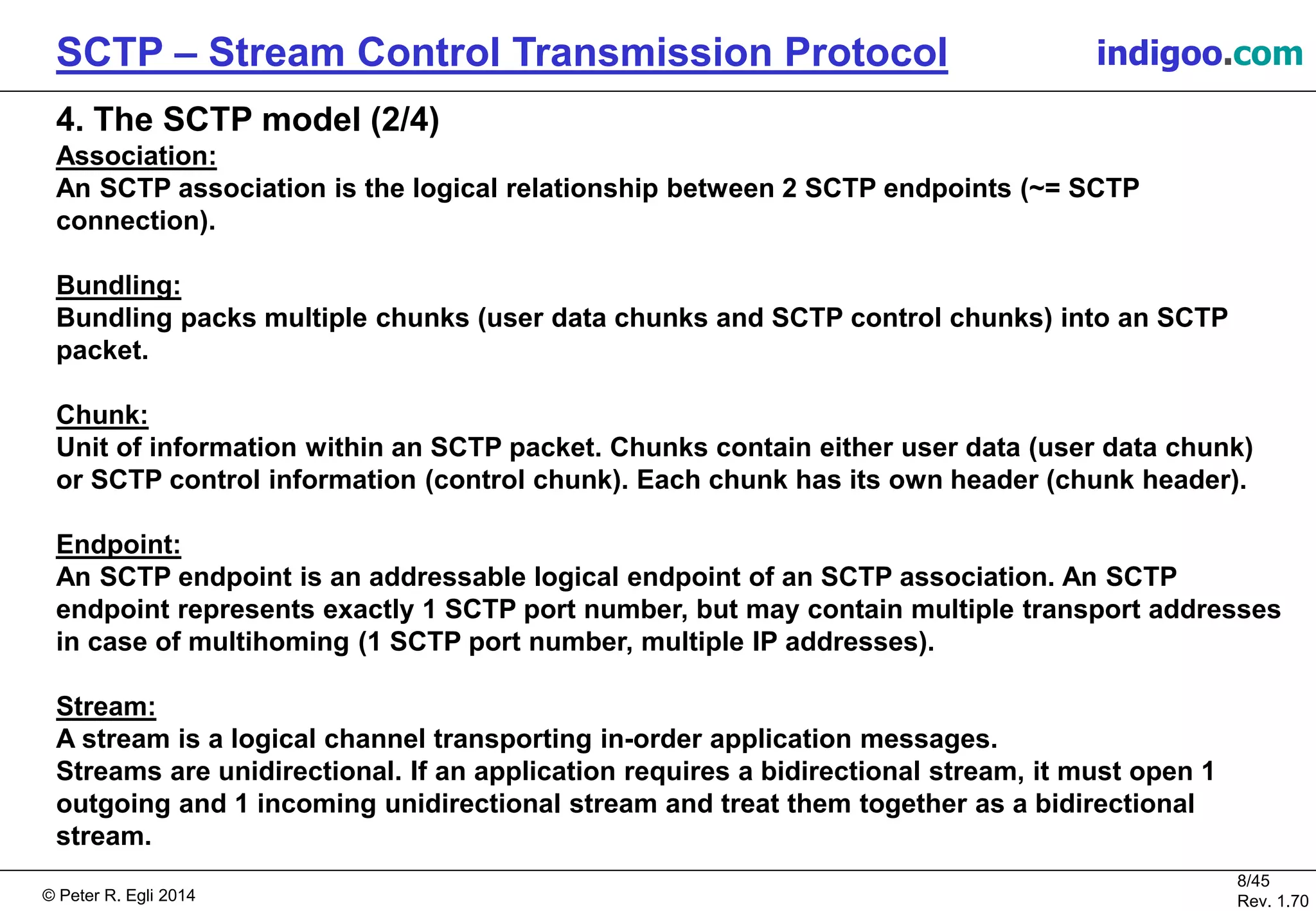 Overview of SCTP (Stream Control Transmission Protocol) | PDF