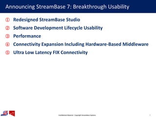 StreamBase version 7 - overview | PPT