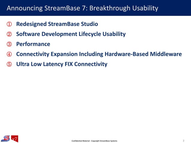 StreamBase version 7 - overview | PPT