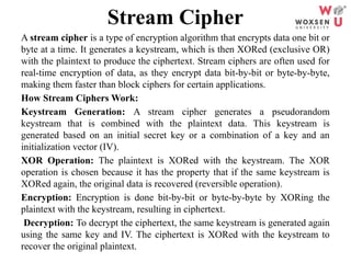 Streamcipher its about stream ciphers we learnt it in class | PPT